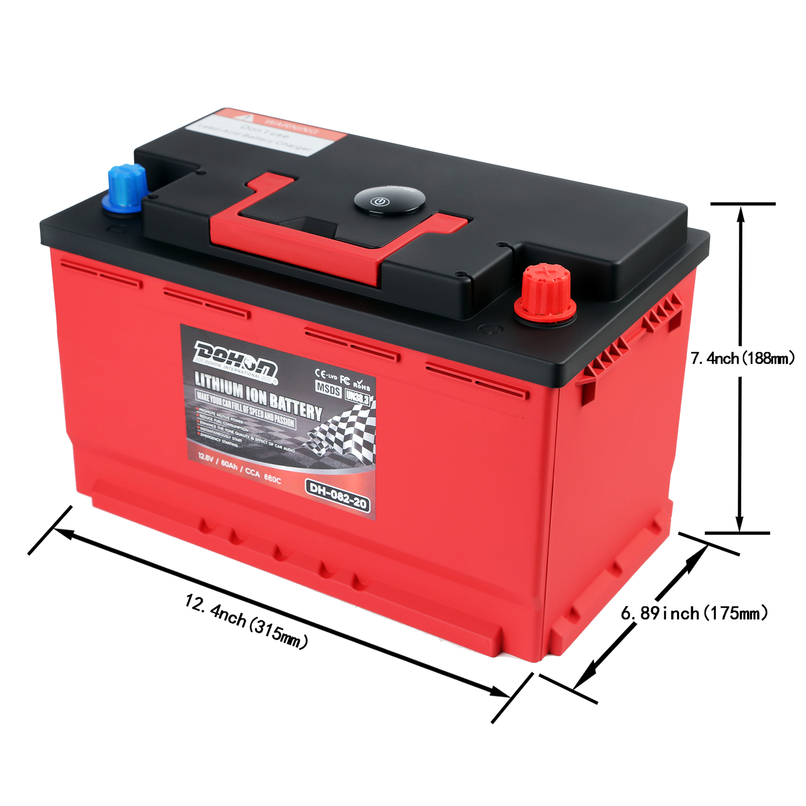 BCI Group 94R H7 Battery 12V 80AH 1800CA Automotive Deep Cycle Lithium ...