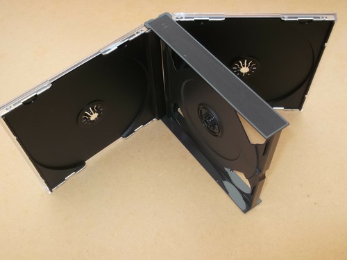 3 - CD FAT MULTI PACK QUAD (4 DISC CAPACITY) BLACK & CHARCOAL GREY CD ...