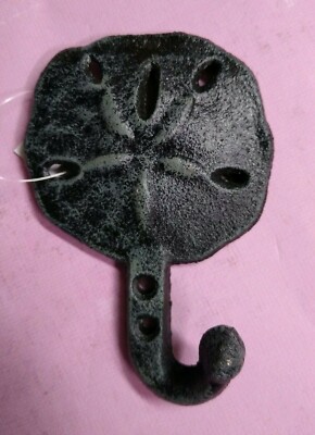 Towel Hat Bath Nautical Sand Dollar Wall Hook Beach Shore Verdigris Green Finish | eBay