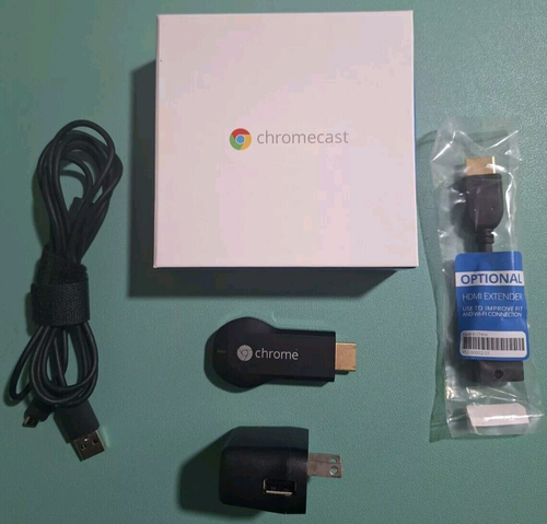 Google Chromecast H2G2-42 Streaming HDMI Black (1st Gen.) Complete ...
