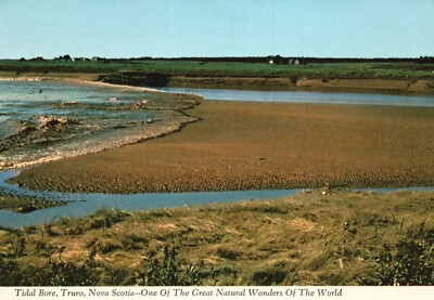 VINTAGE POSTCARD UNPOSTED COLOR THE GREAT TIDAL BORE TRURO NOVA SCOTIA ...