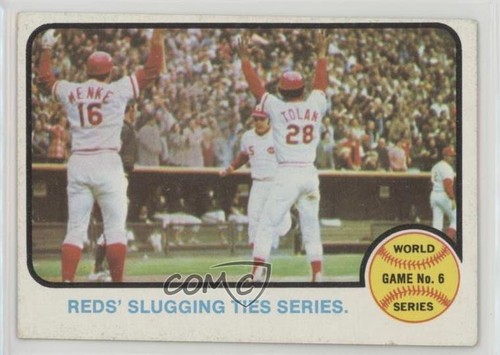 1973 Topps 1972 World Series Denis Menke Bobby Tolan Johnny Bench #208 HOF | eBay