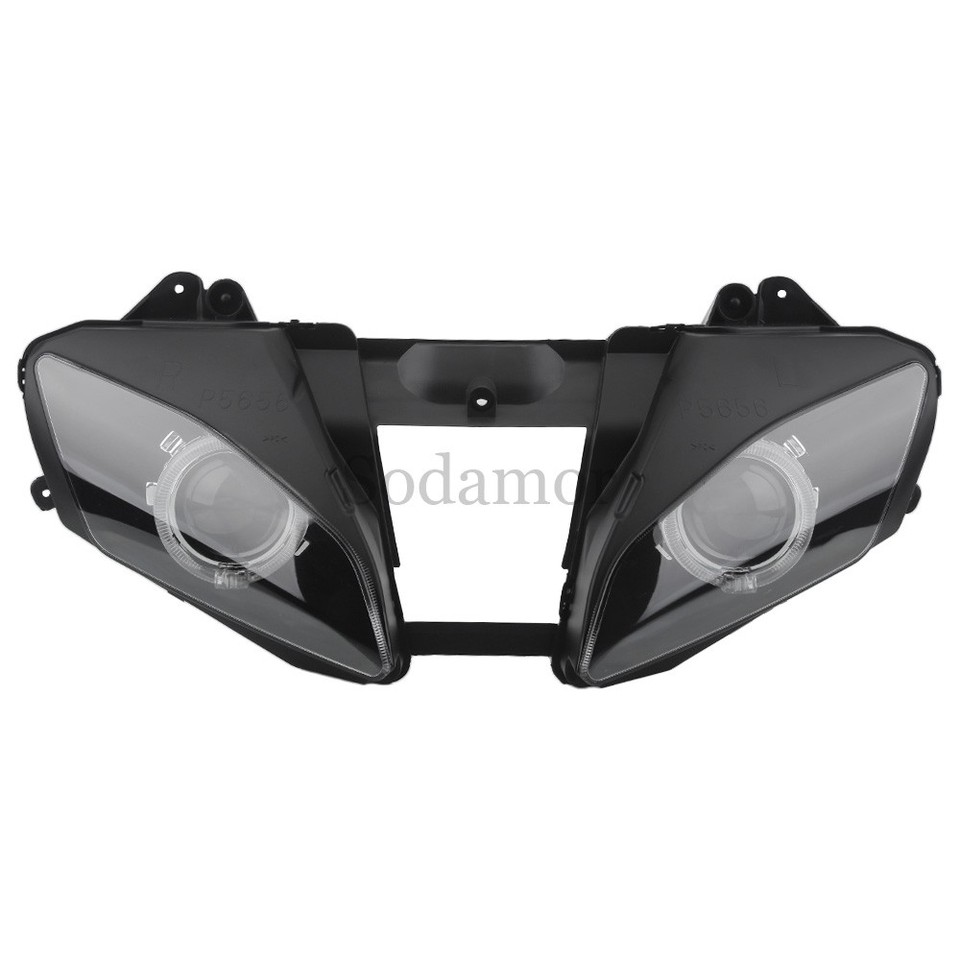 Assembly Headlight White Angel Blue Devil Eyes Light For Yamaha YZF R6 ...