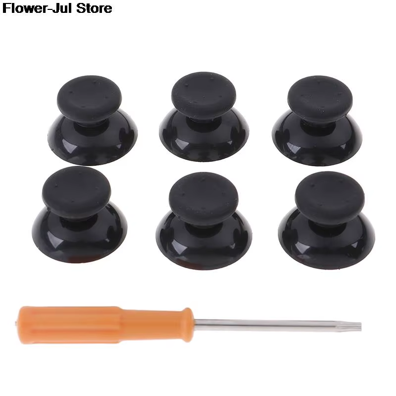7Pcs/Set Black Gray 3D Analog Stick for Xbox 360 Controller Thumbsticks ...