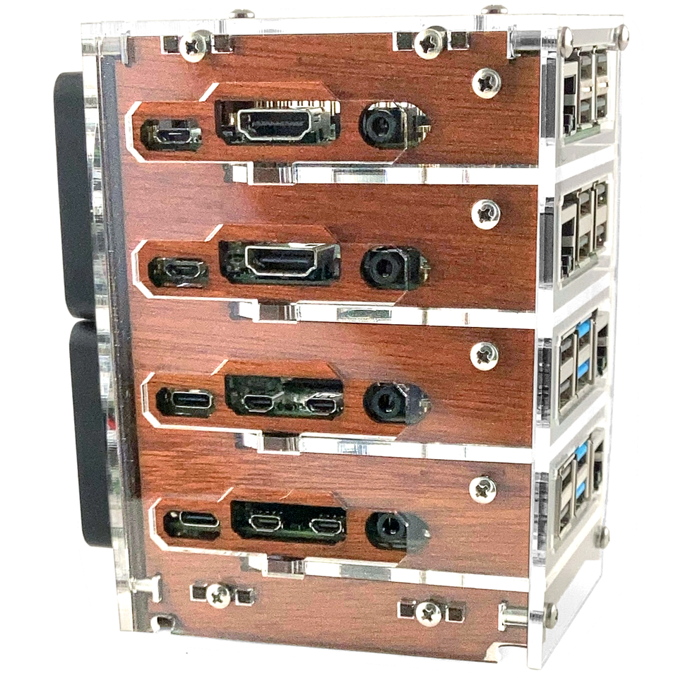 C4Labs Bramble Cluster Case for Raspberry Pi5, 4B, 3B, & 2.5" SSD (4 or ...