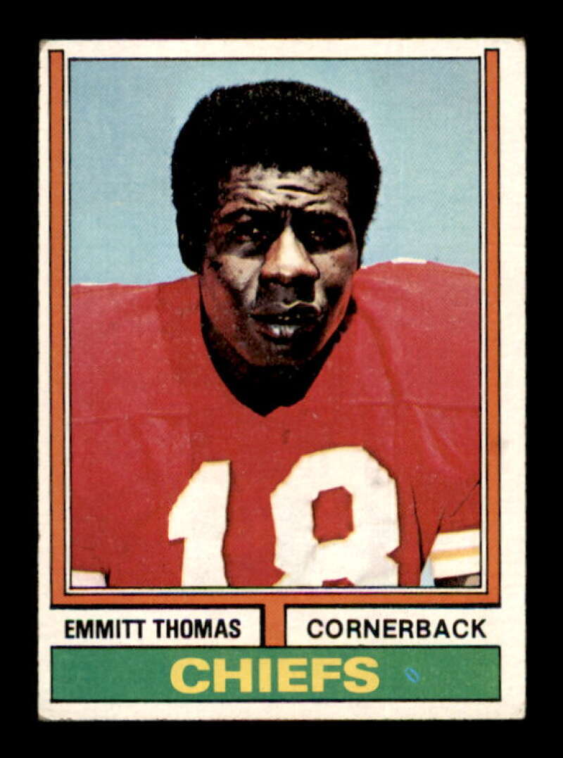 1974 Topps #381 Emmitt Thomas VG/VGEX Chiefs 561278 | eBay