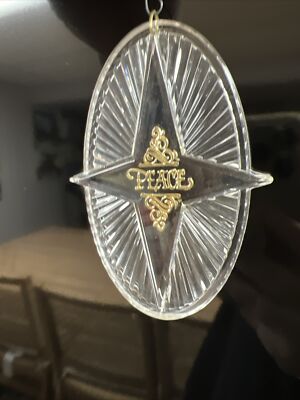 Hallmark Keepsake Religious Peace Star Acrylic Christmas Ornament 1983 ...