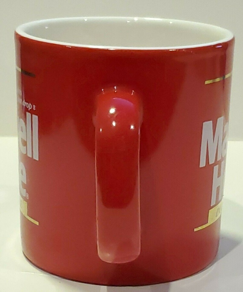 Vintage MAXWELL HOUSE Coffee Tea Cup Mug 12 oz Red Gold FPC England | eBay