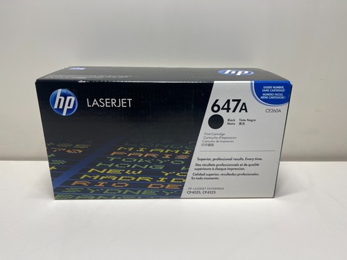 Original HP CP4025 CP4525 647A Black Toner Cartridge, CE260A -New ...