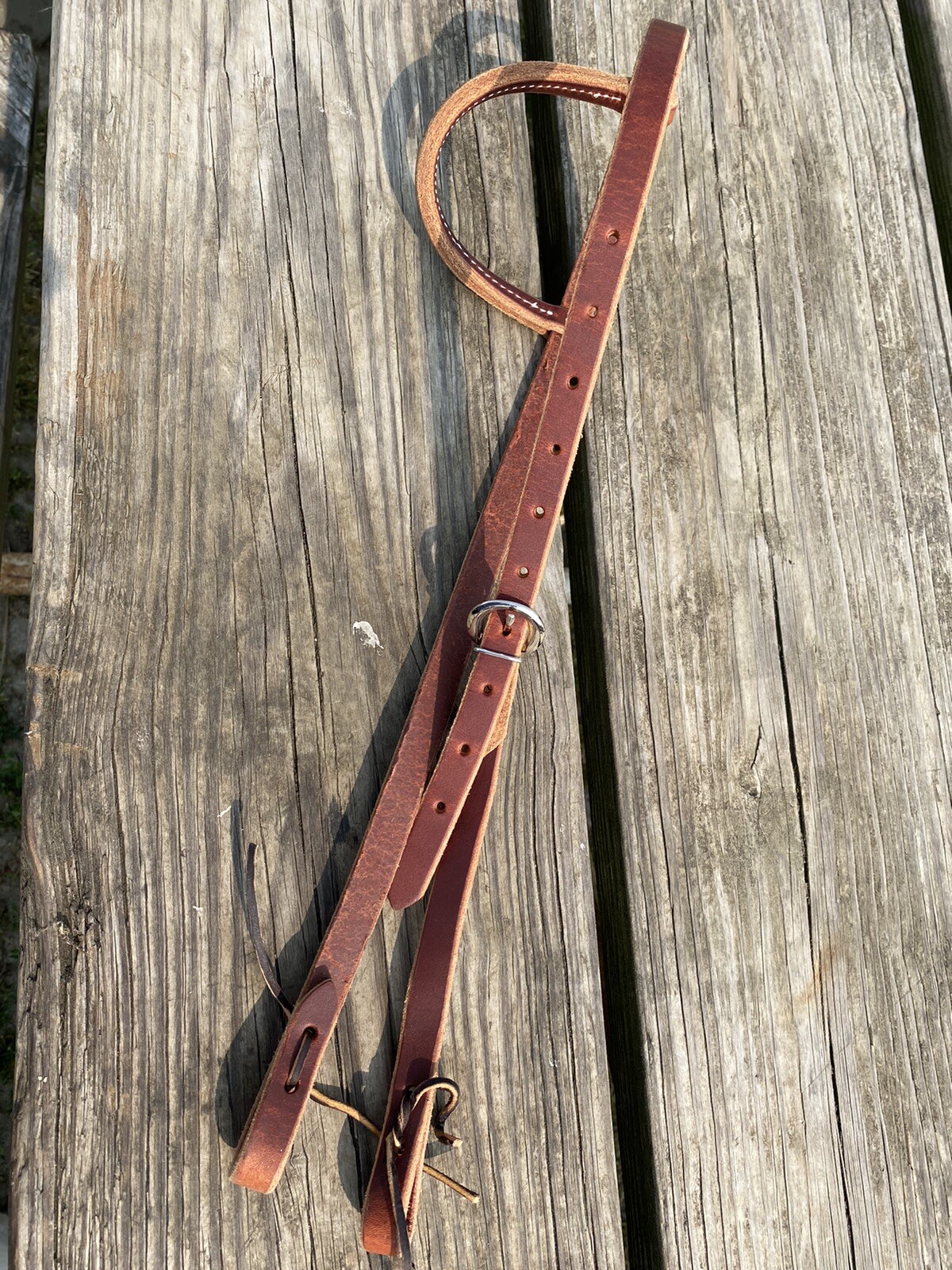 Amish made one ear harness leather Western headstall | eBay