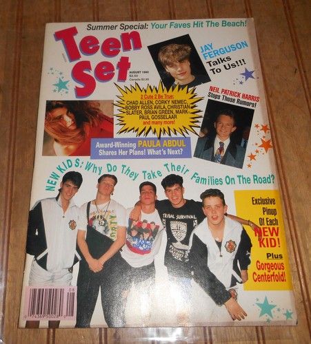 TEEN SET Magazine Aug 1990 NKOTB New Kids Jay Ferguson Corky Nemec ...