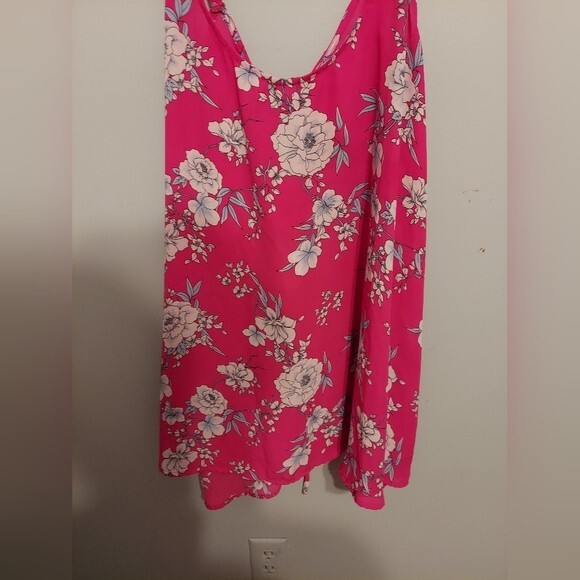 Torrid Babydoll Tank Top Size 3 Floral Pink Boho Flowy Festival Beach ...