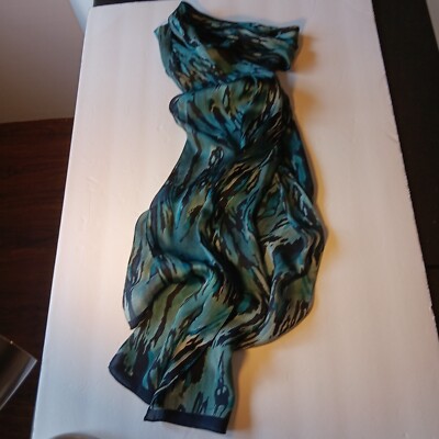 "Sea Scarf' All The Colors Of The Ocean In This Chiffon Accessory | eBay