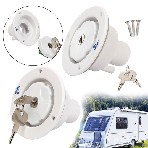 1/2X For Caravan Motorhome RV Camper Car Fresh Water Lock Inlet Hatch ...