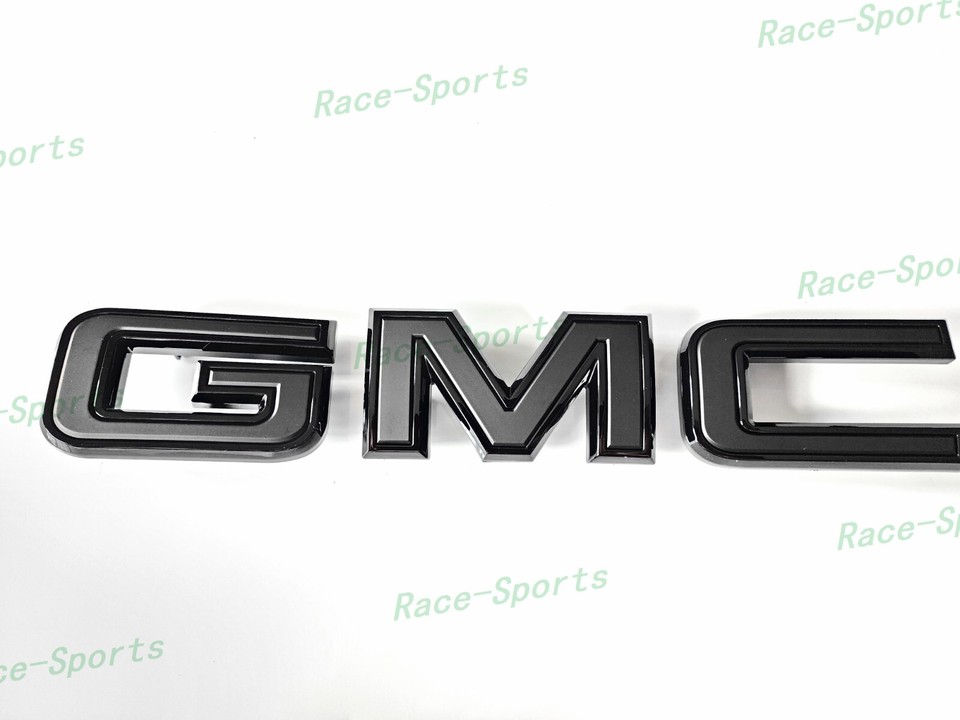 Front Rear Black Black GMC Emblems Badges Fit For 2021-2024 Yukon Yukon ...