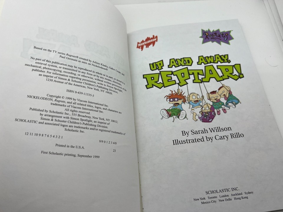 Rugrats Up and Away, Reptar! Nickelodeon Ready-To-Read Scholastic Book ...