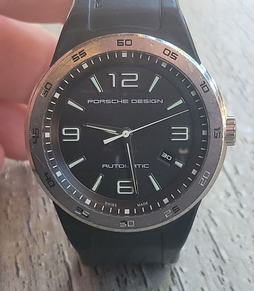 Porsche Design Flat Six P6310 Black Dial 120M Automatic Mens 43 mm ...