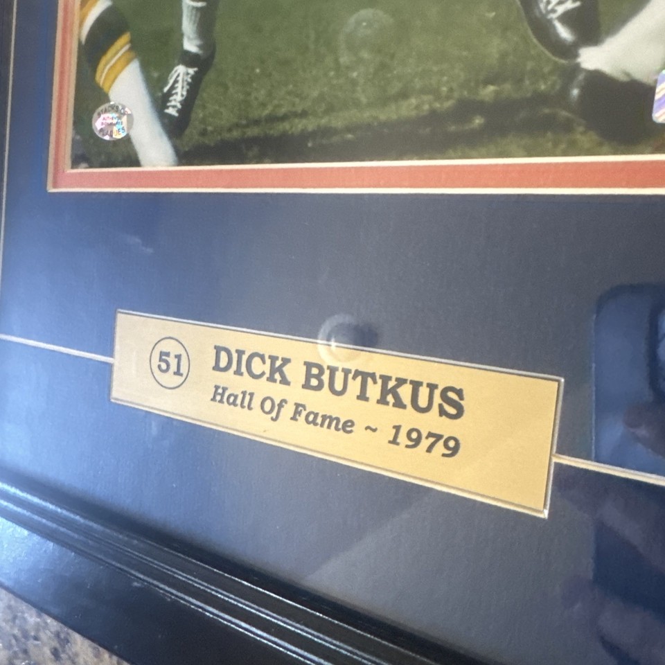 Bears Legends Autographed Walter Payton, Dick Butkus, Gale Sayers photo ...