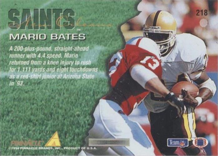 1994 Pinnacle Mario Bates #218 for sale | eBay