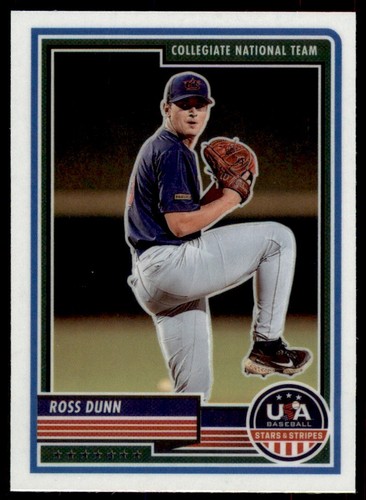 Ross Dunn 2023 Panini Stars & Stripes Rookie Card RC #66 USA Collegiate ...