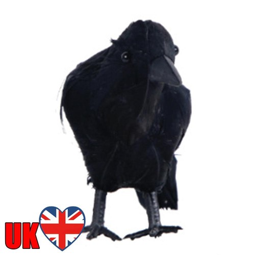 Halloween Ravens Decor Props Lifelike DIY Birds Crafts Haunted House ...