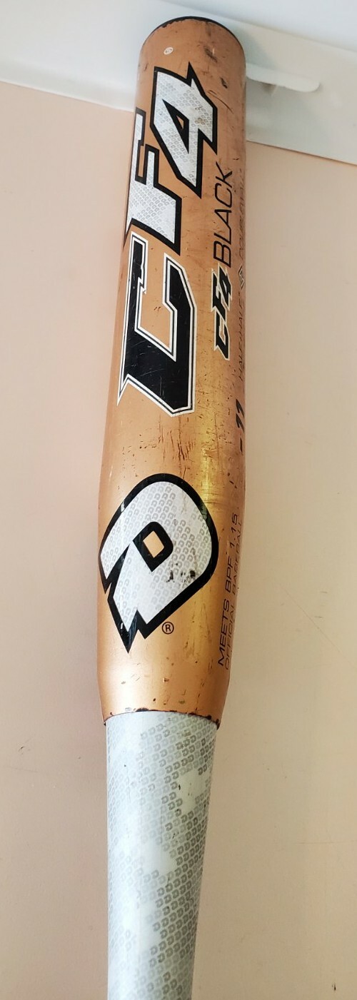 DeMarini CF4 Black Doublewall baseball bat, gold. Model #CFL10, 30 ...