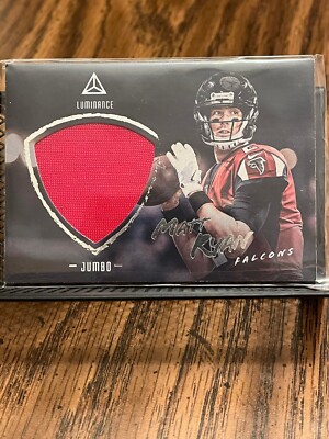 MATT RYAN 2018 LUMINANCE ATLANTA FALCONS JUMBO GAME WORN JERSEY PATCH ...