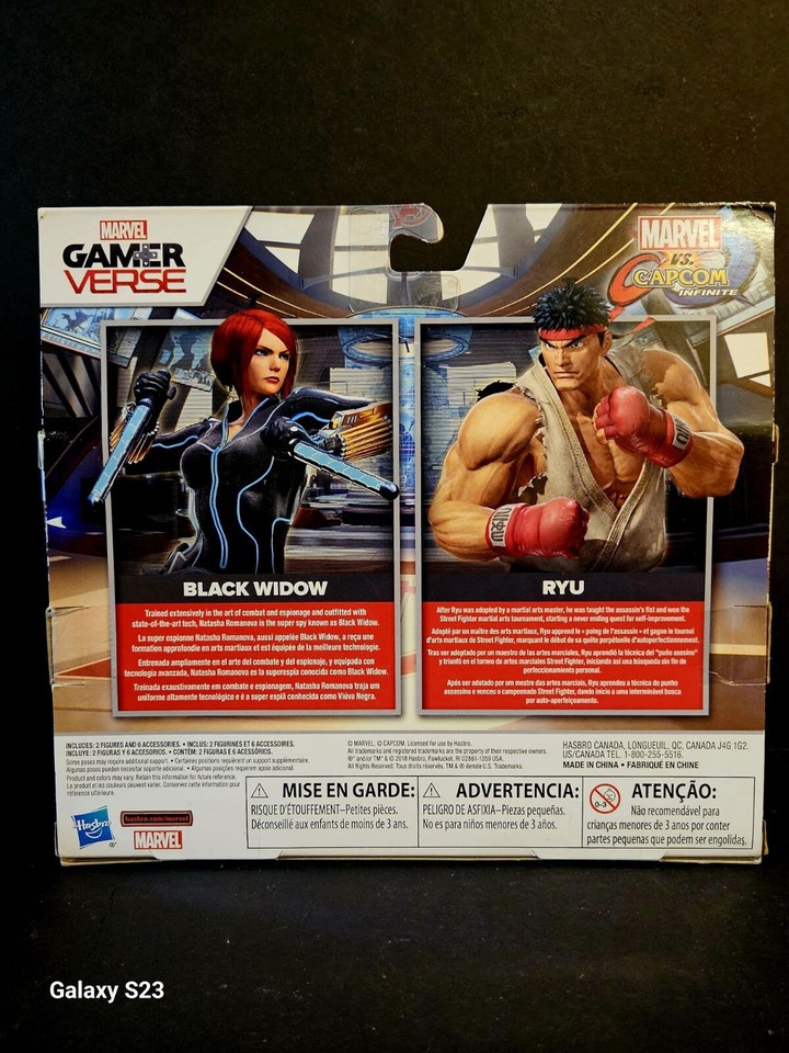 Hasbro GamerVerse Marvel vs Capcom Infinite BLACK WIDOW VS. RYU Action ...