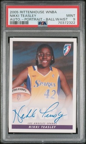 2005 Rittenhouse WNBA Autograph Nikki Teasley PSA 9 North Carolina Tar ...