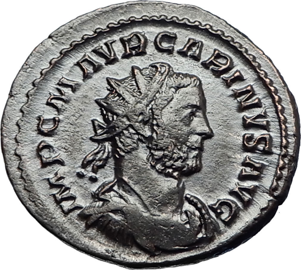 CARINUS Original Authentic Ancient 283AD Lugdunum Roman Coin AEQUITAS ...