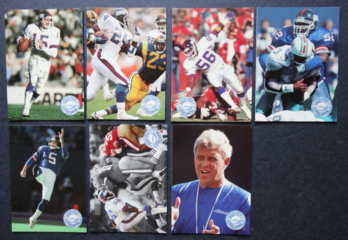 1991 Pro Set Platinum Series 1 New York Giants Team Set 7 Football ...