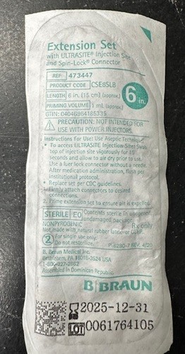 IV Extension Set Ultrasite Standard Bore 6" Tube 1mL 100/CA | eBay