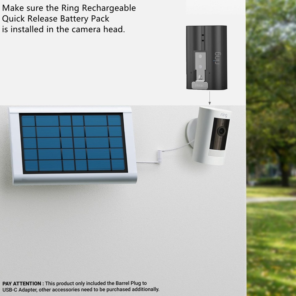 Ring Barrel Plug to USB-C Adapter for Cameras and Solar... | eBay