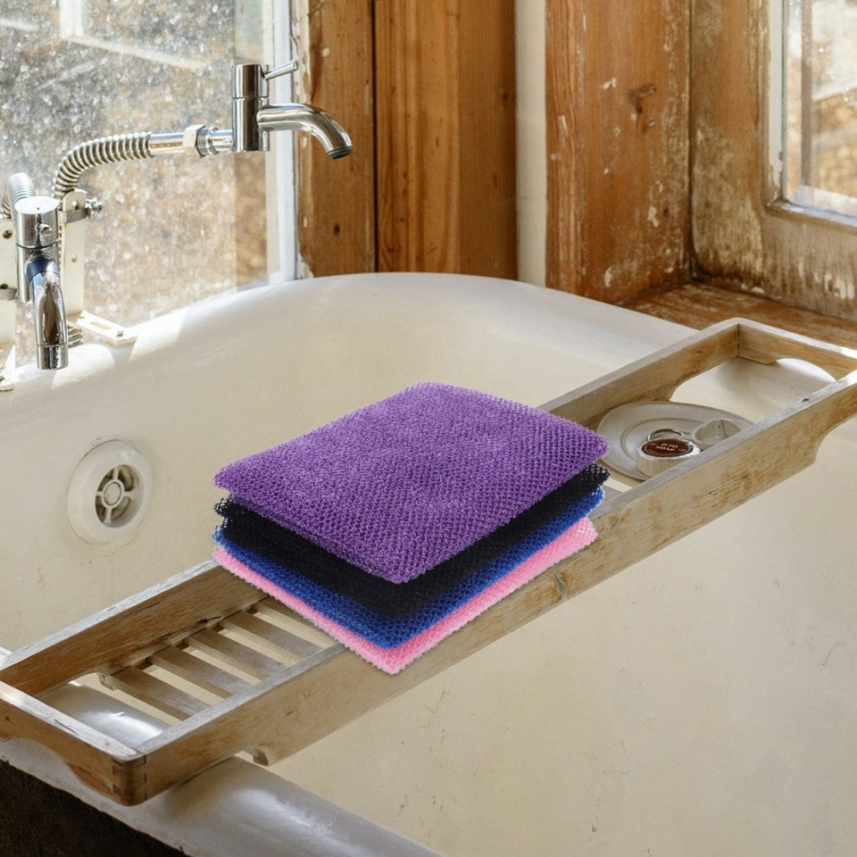 4Pcs African Exfoliating Wash Net for Deep Cleaning Bath Skin Brush ...