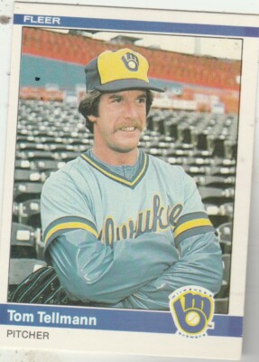 FREE SHIPPING-MINT-1984 Fleer #216 Tom Tellmann Brewers PLUS BONUS ...