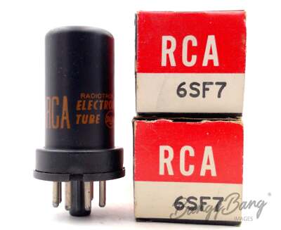2 RCA 6SF7 Metal Diode Super Control Amp. Pentode Audio Vacuum Tube ...