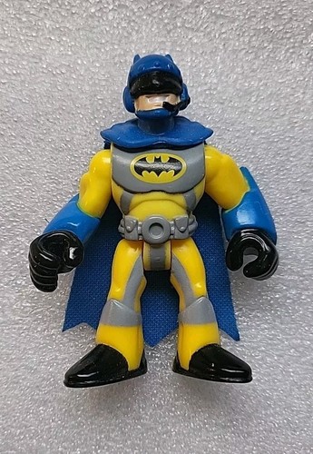 Batman Action Figure Copter Helicopter Yellow and Blue Suit Imaginext ...
