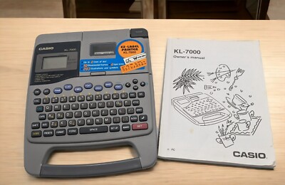 Casio KL-7000 EZ Thermal Label Printer with Manual and Labels TESTED ...