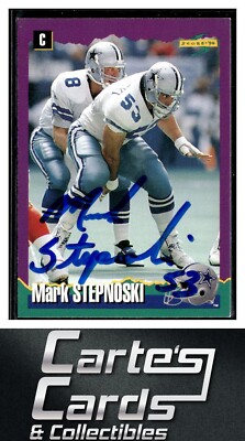 Mark Stepnoski 1994 Score #150 Dallas Cowboys TTM/IP Signed Auto | eBay