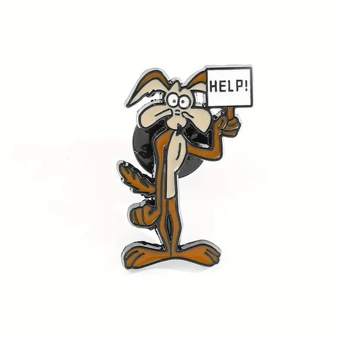 WILE E. COYOTE Enamel Lapel PIN Looney Tunes Roadrunner cartoon hat ...