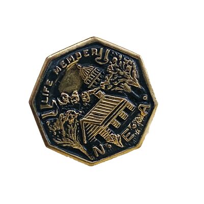 Life Member NEA National Ethics Association Lapel Hat Screwback Pin ...