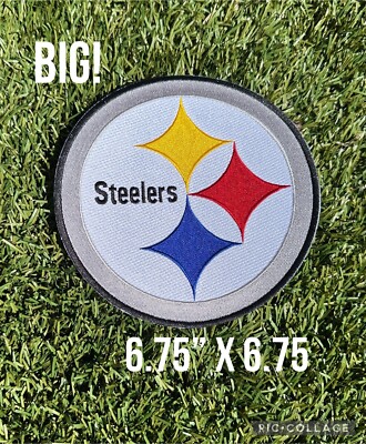 Pittsburgh Steelers BIGGEST 6.75” Patch Iron On Embroidered US SELLER ...