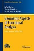 Geometric Aspects of Functional Analysis von Vitali D. Milman Bo'az ...