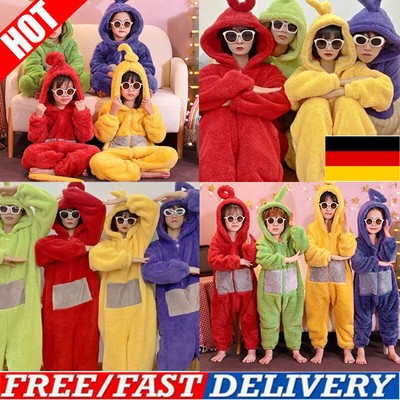 Adult Teletubbies Costume Lala Disi Onesis Cosplay Jumpsuit Pajama ...