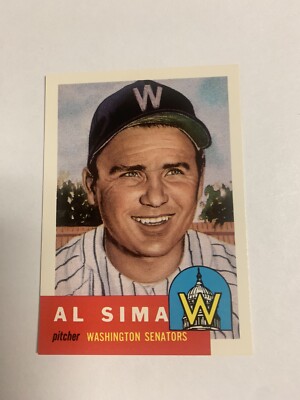 1991 Topps 1953 Archive Al Sima Washington Senators REPRINT | eBay