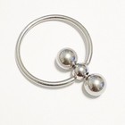 316L Surgical Steel 10g, 8g & 6g 1-1/4" Diameter TRIPLE Balls FRENUM ...