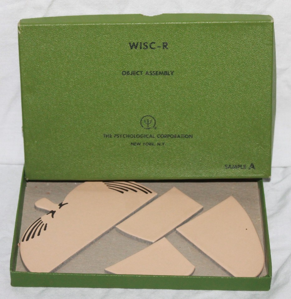 WISC-R Wechsler Intelligence Scale for Children IQ Test Kit With Case ...