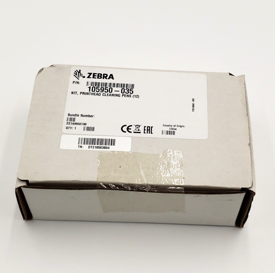 New 12-Pack Zebra 105950-035 Thermal Printhead Cleaning Pens - 60 Day ...