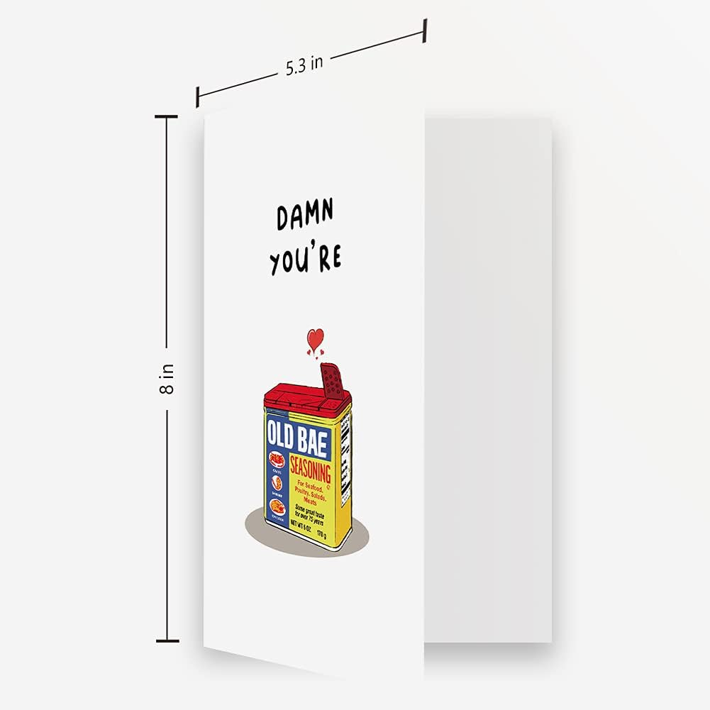 Naughty Old Bae Birthday Card, Funny Card for Boyfriend Girlfriend ...