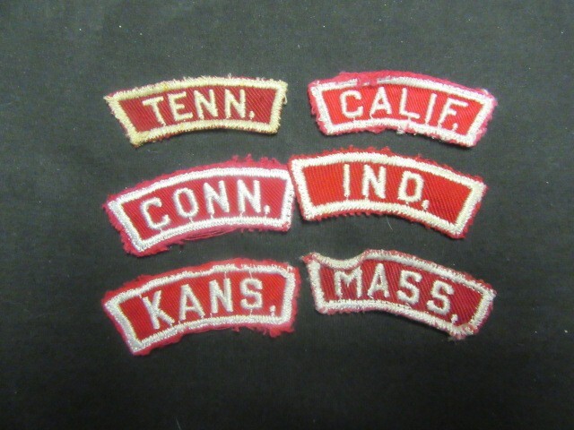6 Different Red & White State Strips worn IN4 | eBay